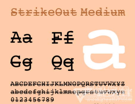 strikeout字体(个性创意英文字体)V1.0 正式版 - 绿色先锋下载